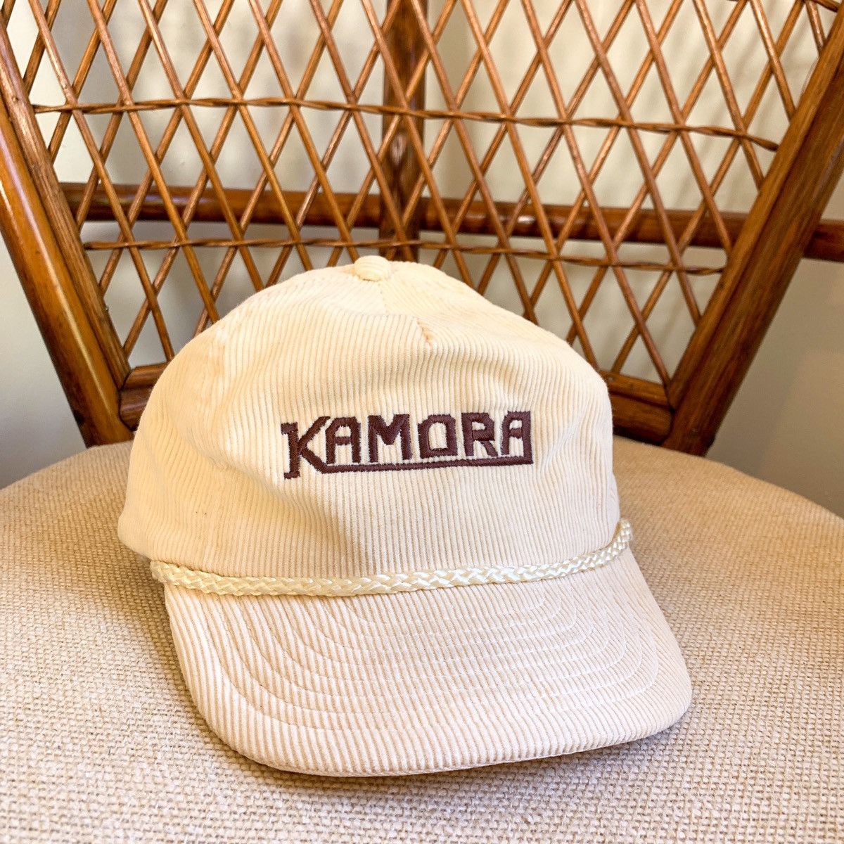 Vintage Kamora Coffee Liqueur Cream Corduroy Trucker Snapback Hat | Grailed