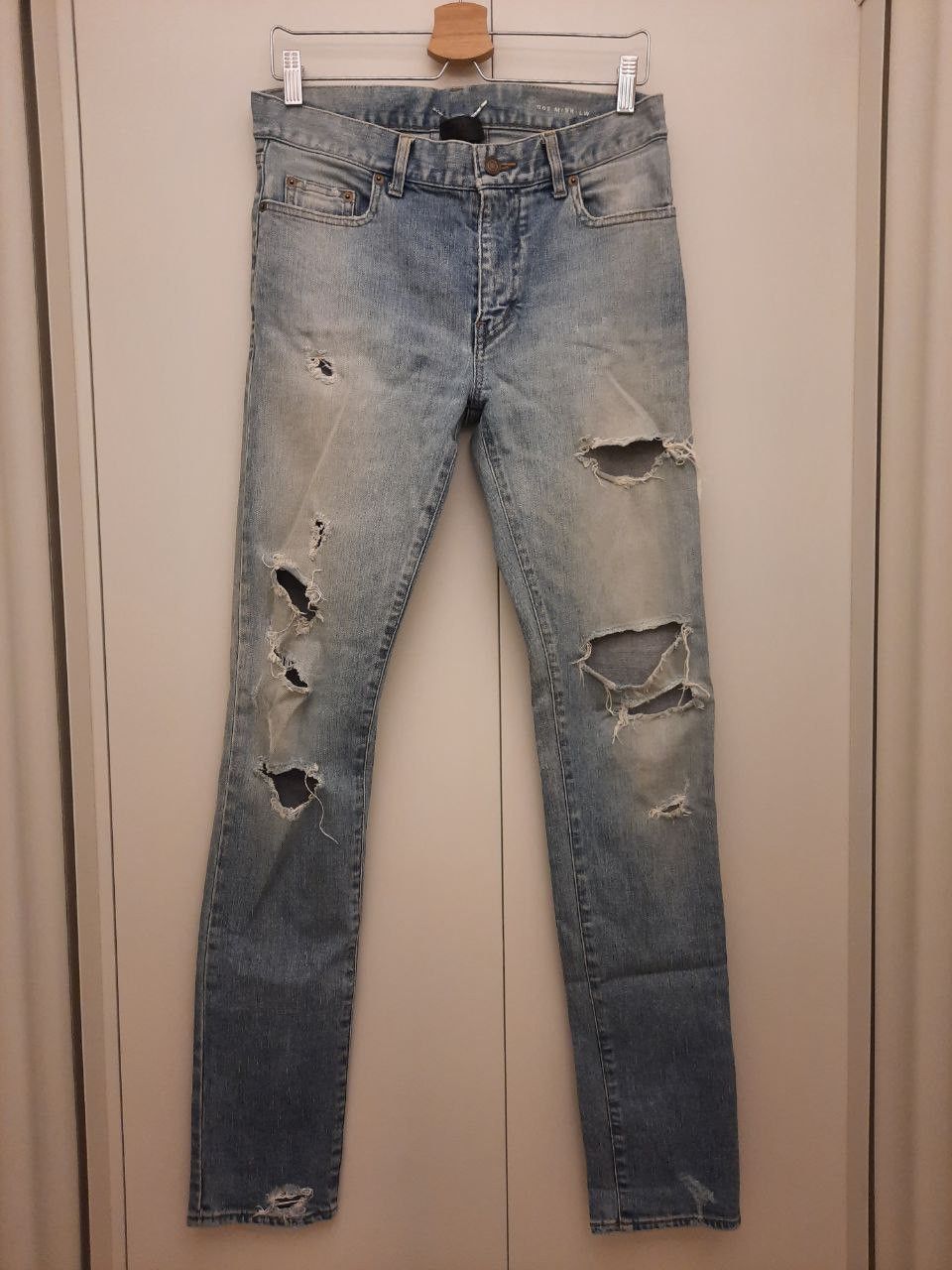 Saint Laurent Paris Crush Destroyed Trash Denim Jeans | Grailed