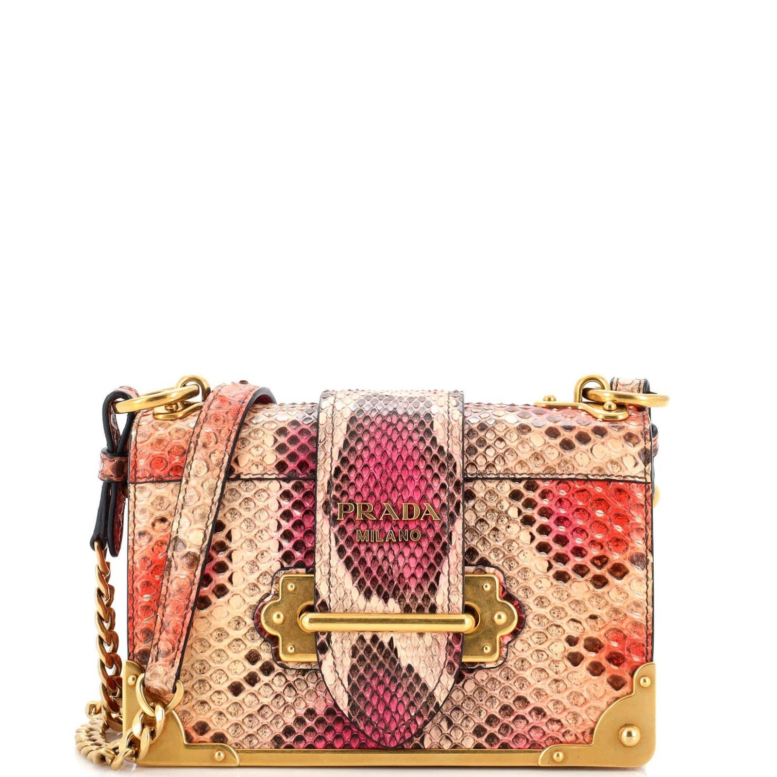 Prada Cahier Crossbody Bag Python Small | Grailed