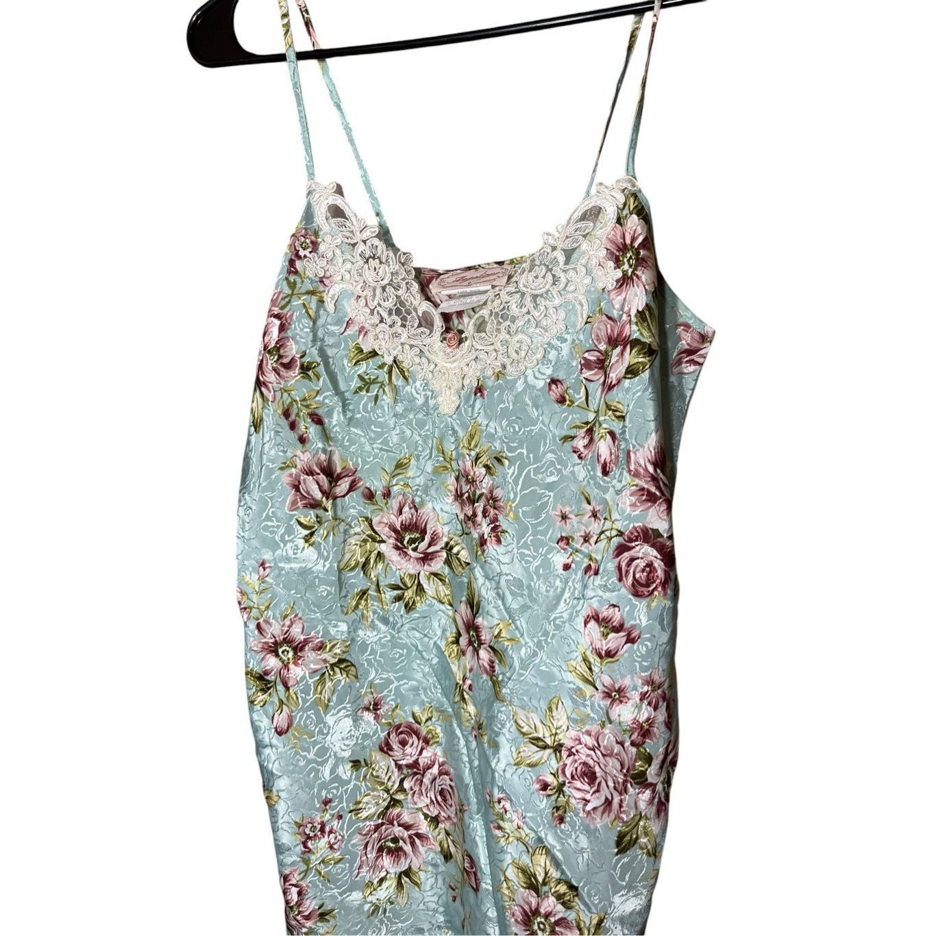 Other Vintage Angelique 80s 90s Jacquard Print Slip dress Lingerie ...