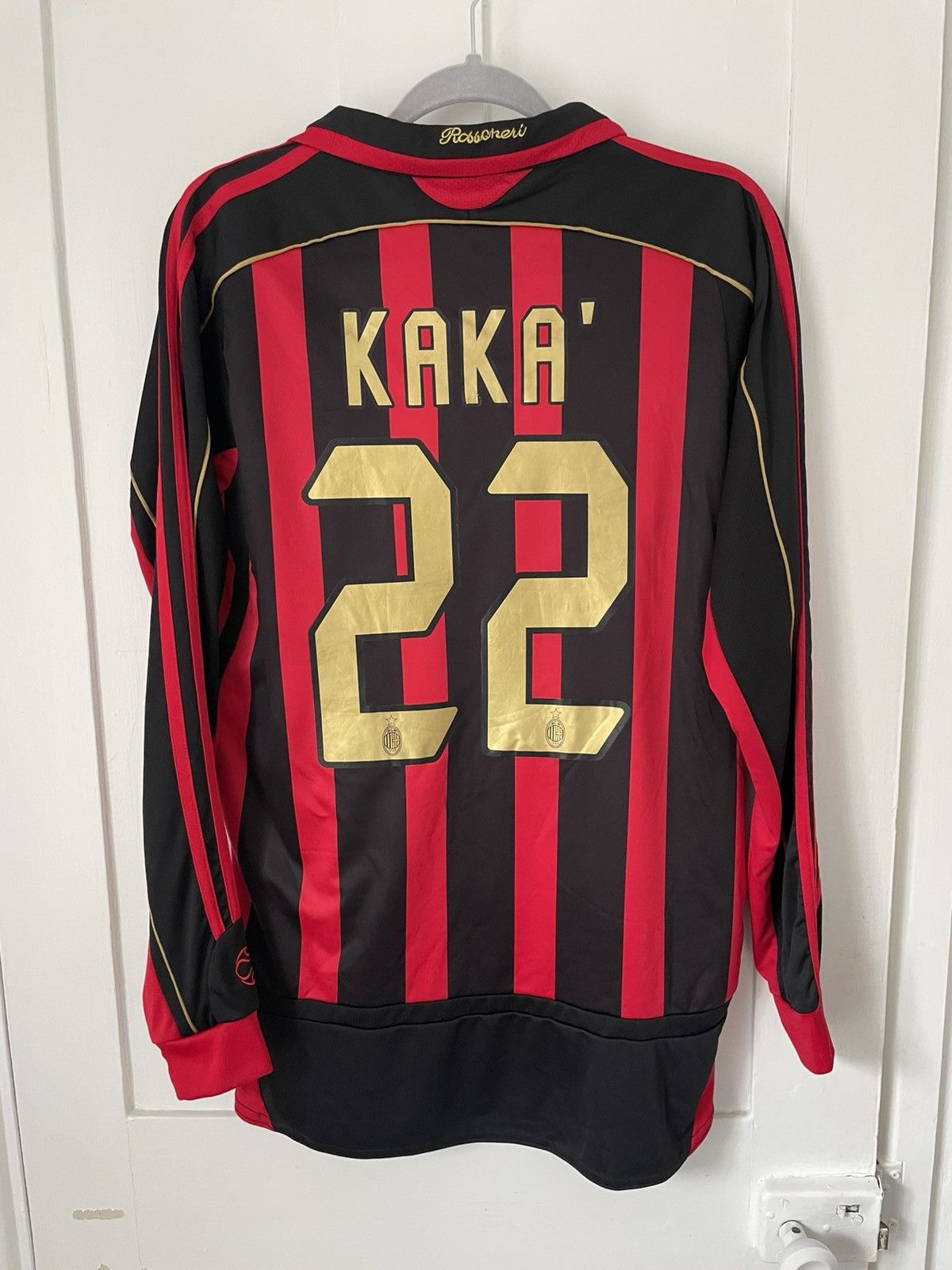 Adidas AC millan 2006 home jersey ( kaka on the back ) | Grailed