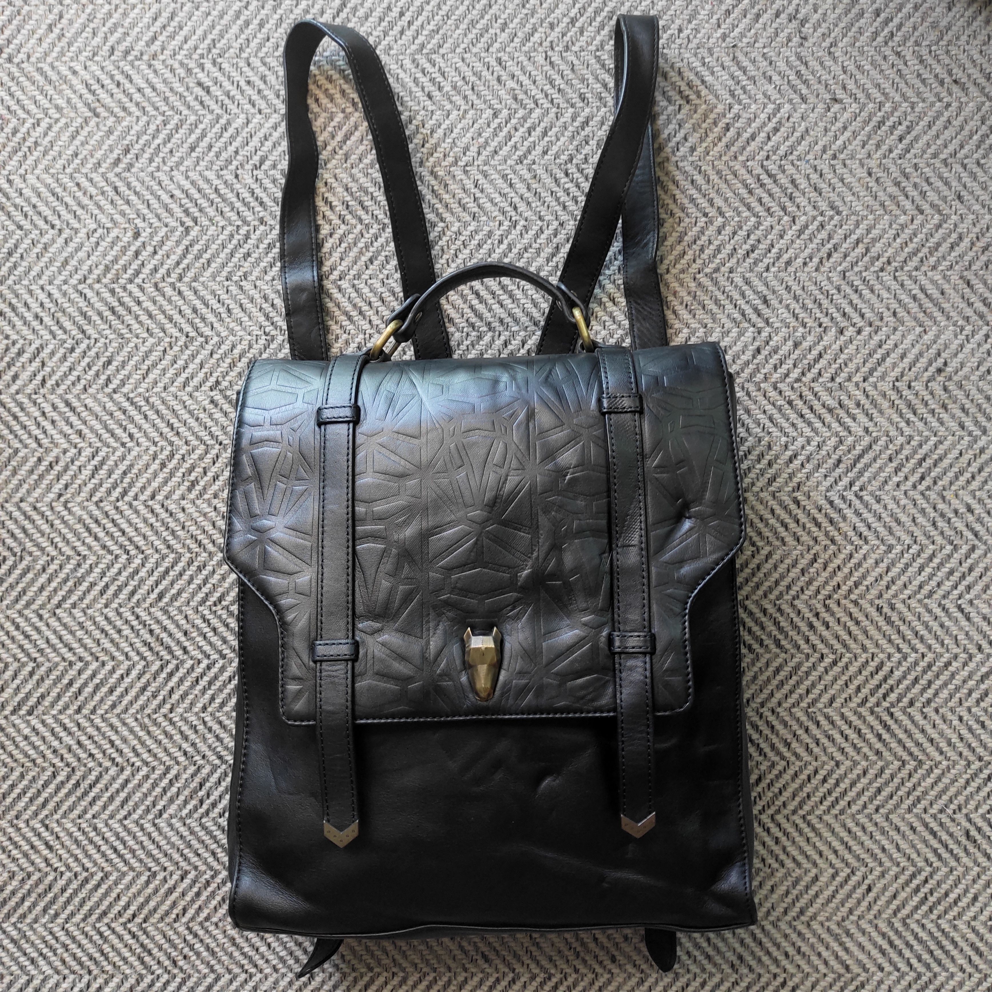 Lafayette × Streetwear Most By Lapalette SS13 Black Leather Backpack ...