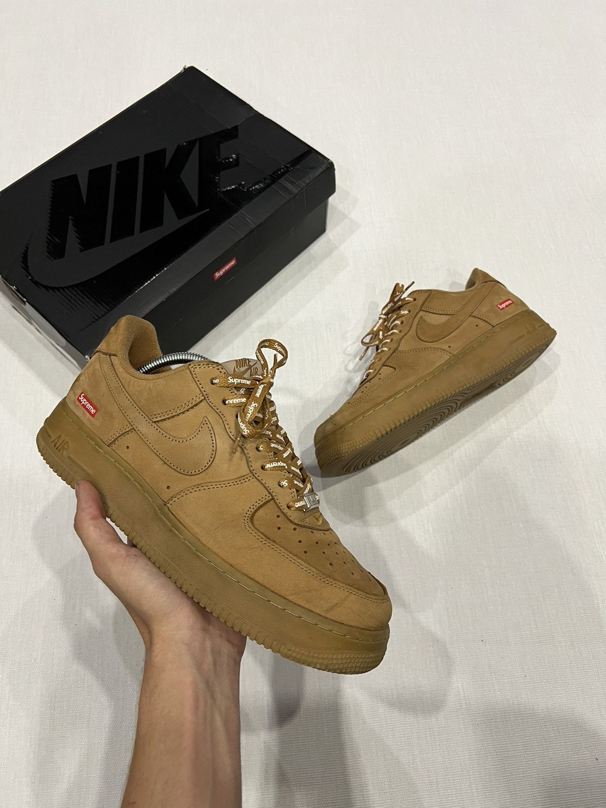 Supreme Nike Air Force 1 Low Supreme Wheat | Grailed