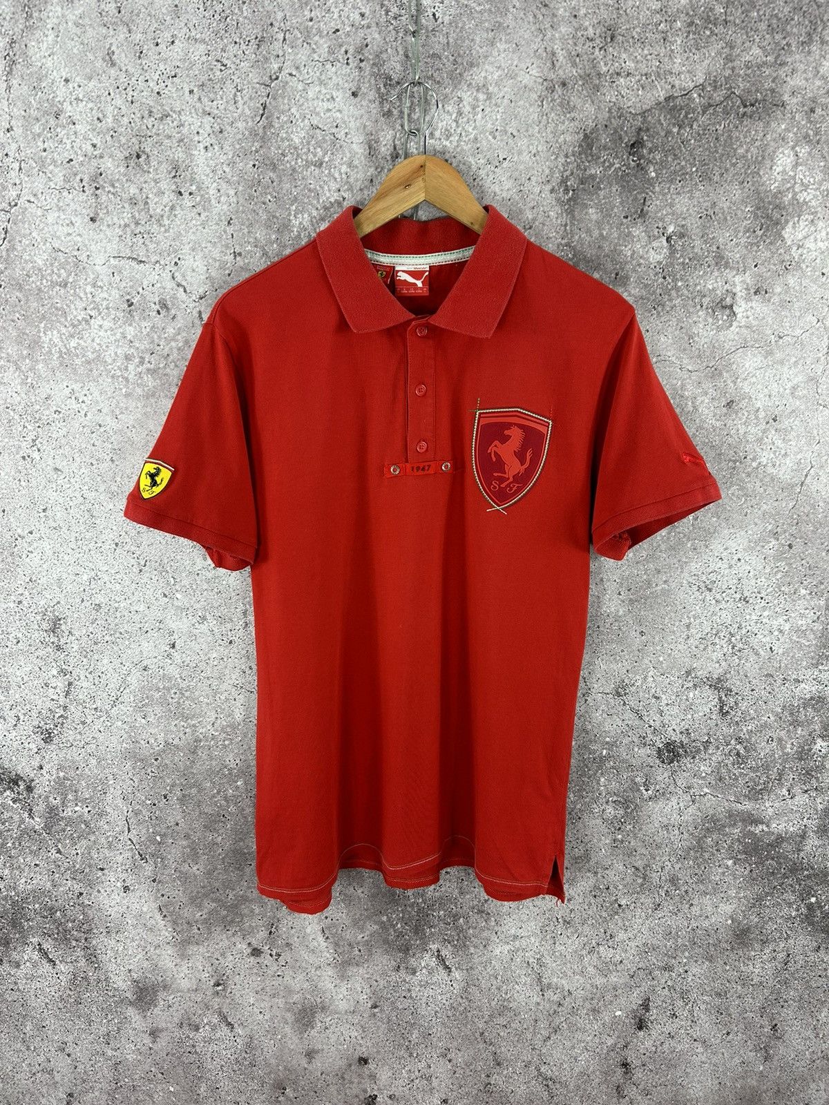 Ferrari × Puma × Streetwear Vintage Puma Ferrari Polo Shirt Red Racing ...