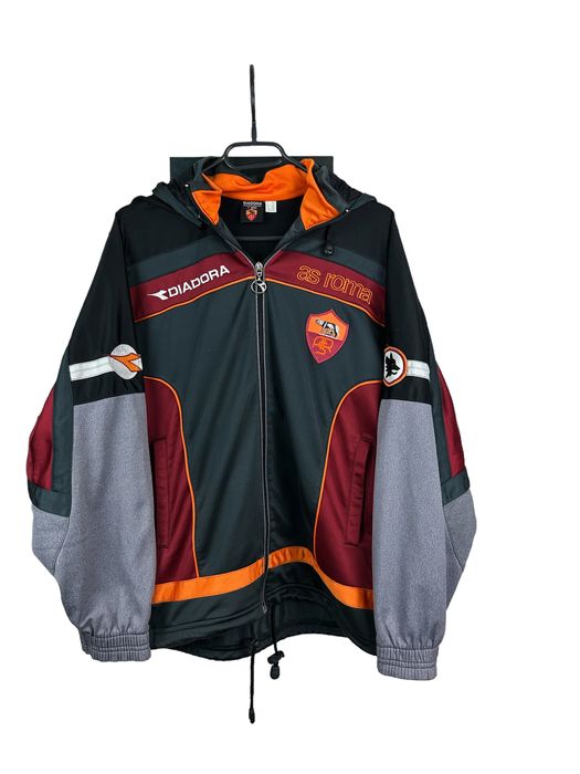 Vintage Vintage AS Roma Diadora Football Jacket Soccer Track Top Zip ...