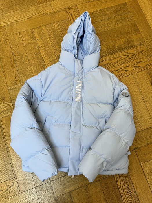 Trapstar London Trapstar Decoded Hooded Puffer Jacket 2.0 Ice Blue ...