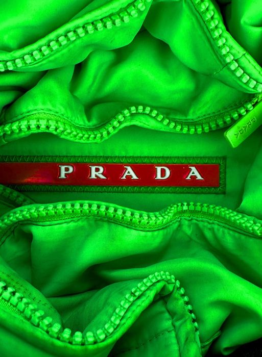 Prada AW18 Prada ‘Pistachio’ Linea Rossa Neon Green Puffer Jacket | Grailed
