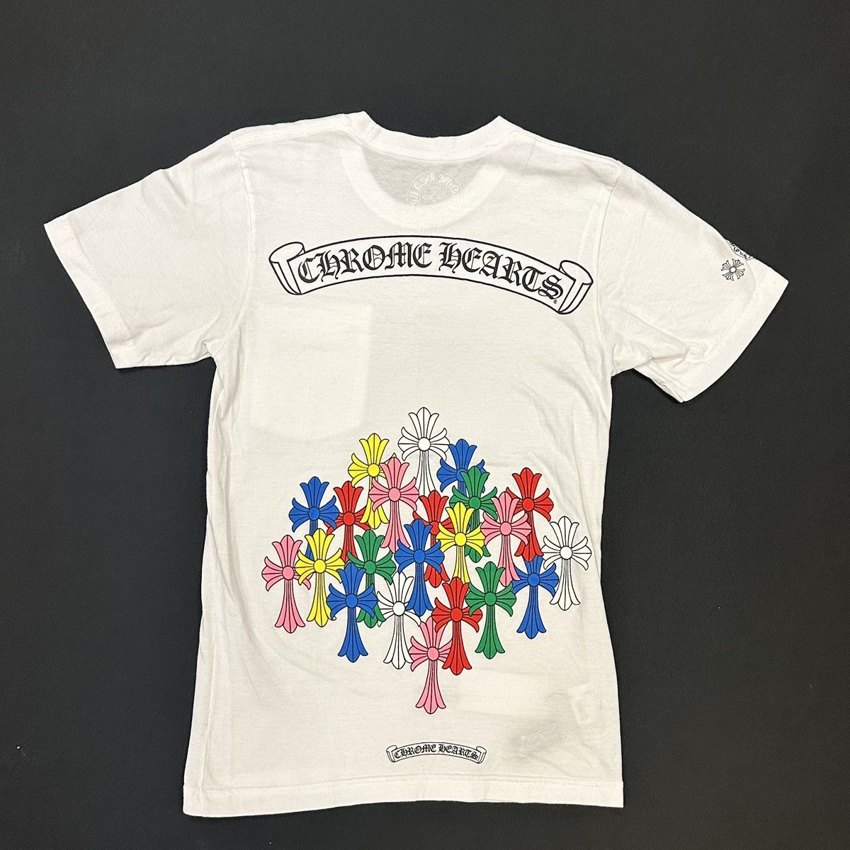 Chrome Hearts Chrome Hearts Multi Color Cross White T-Shirt | Grailed