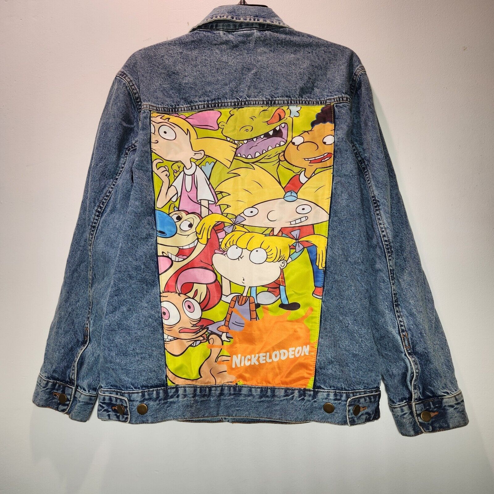 Nickelodeon Nickelodeon Rugrats Hey Arnold Adult Denim Jacket Sz Medium ...
