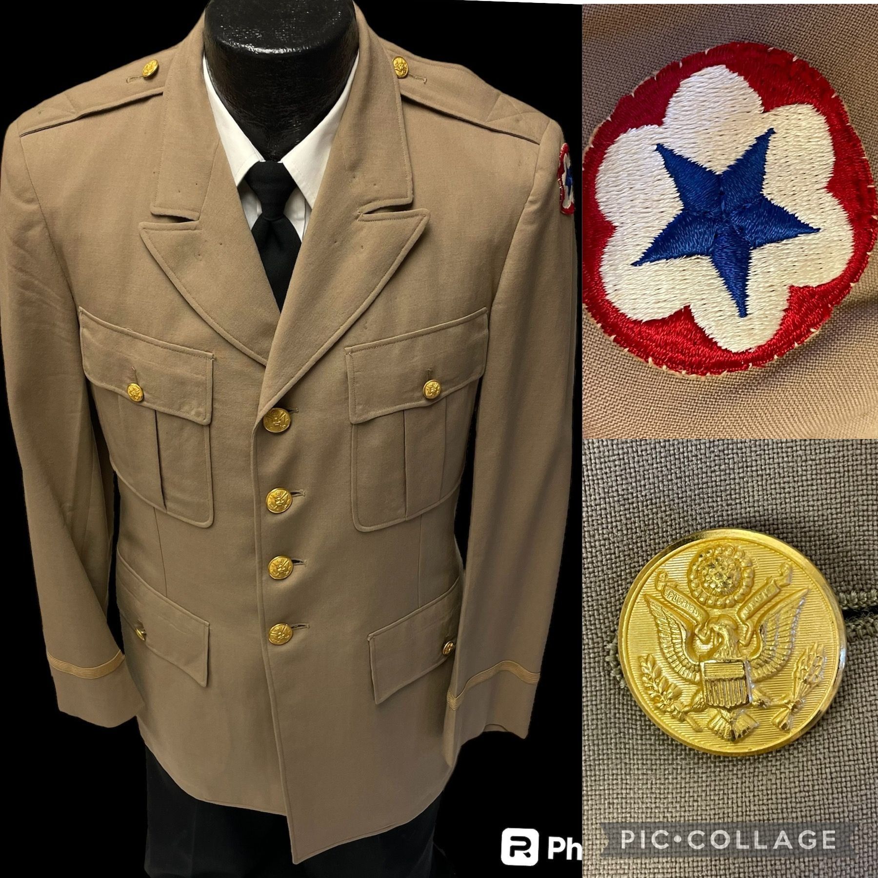 Unkwn Vtg WWII Regulation ARMY Officers Uniform Sport Coat Jacket | Grailed