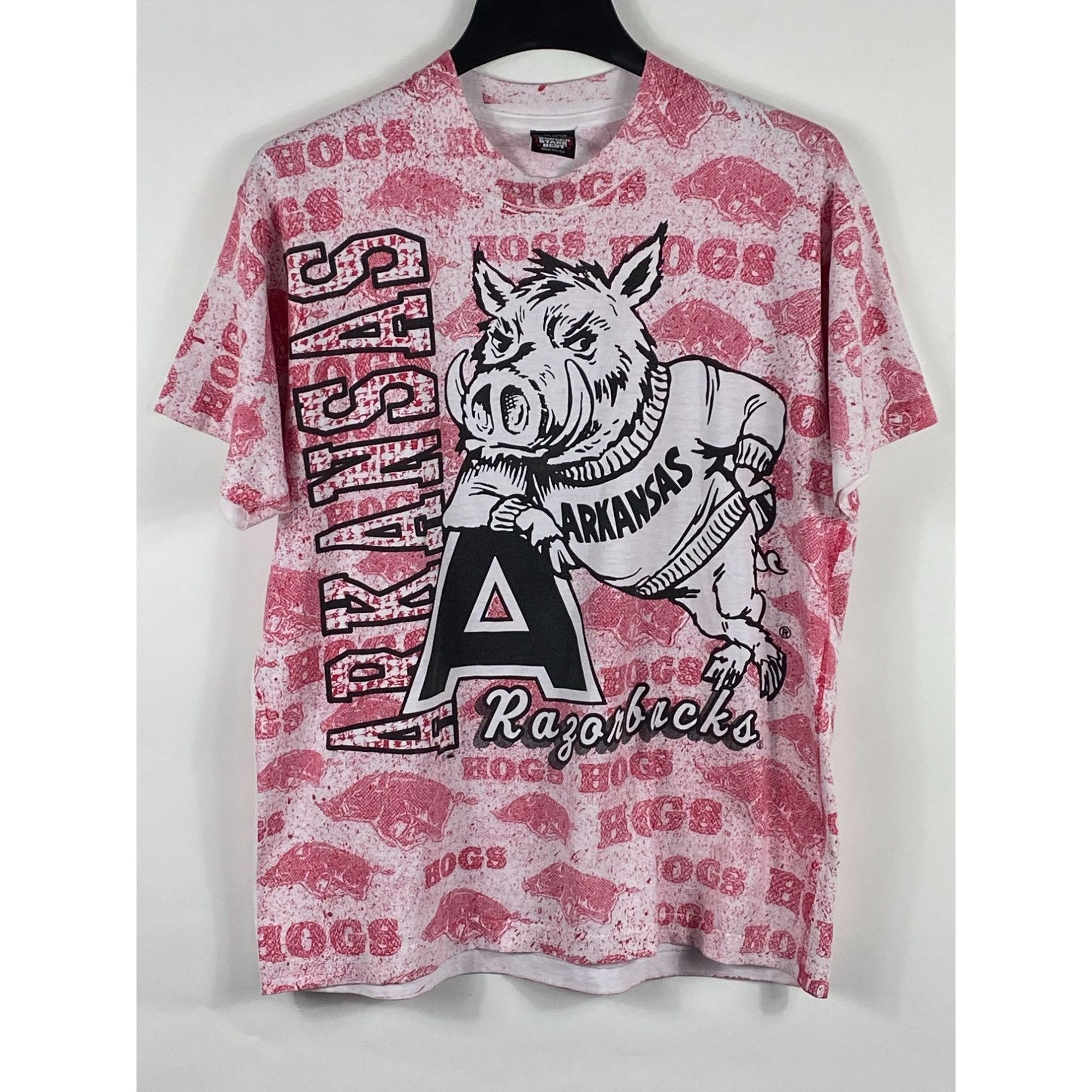 Screen Stars Vintage Screen Stars Arkansas Razorbacks Tee Shirt AOP XL ...