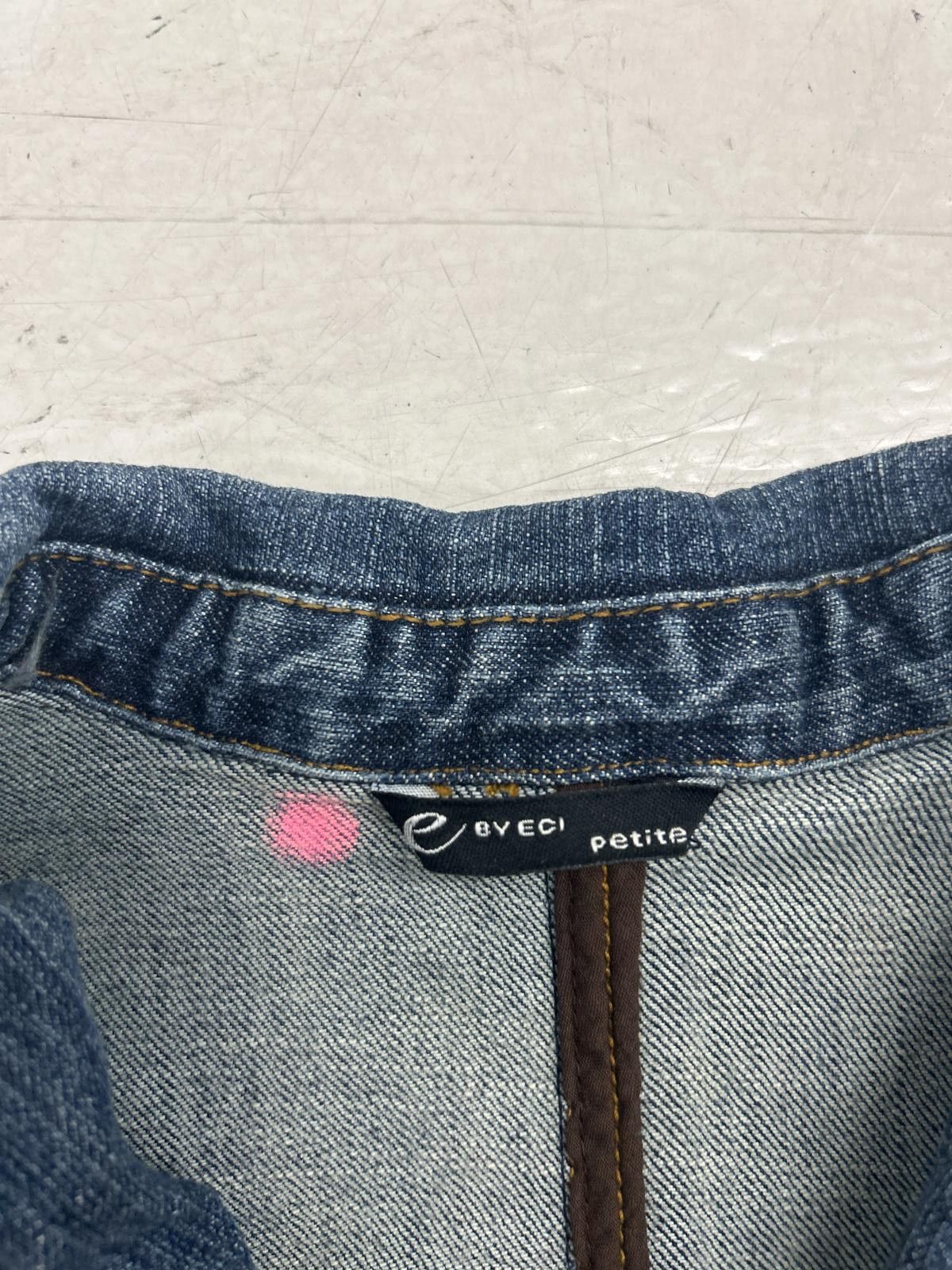 Designer ECI Floral Embroidered Denim Jacket - Petite Size | Grailed