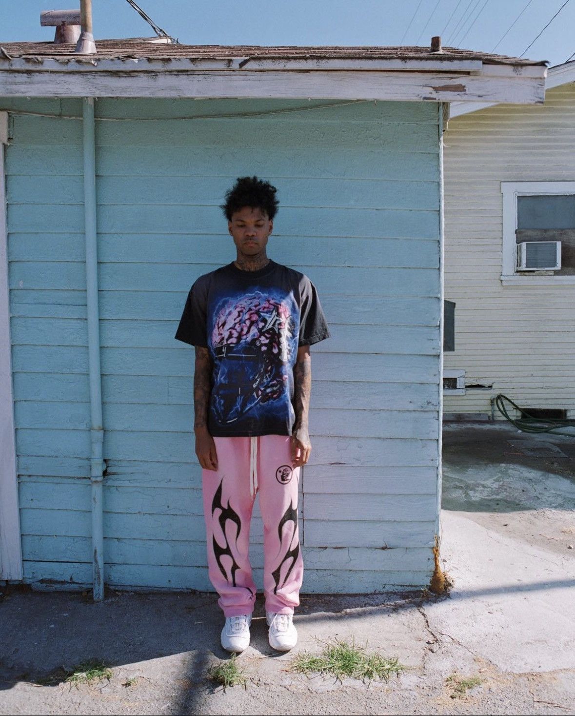 HELLSTAR Hellstar Pink Black Flame ‘Capsule 10’ Pants | Grailed