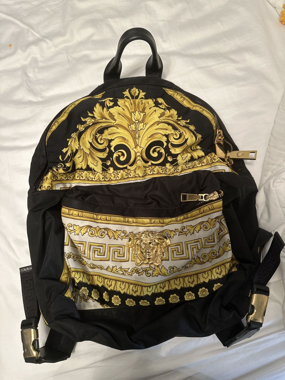 Versace Versace Gold Baroque Print Palazzo Backpack | Grailed