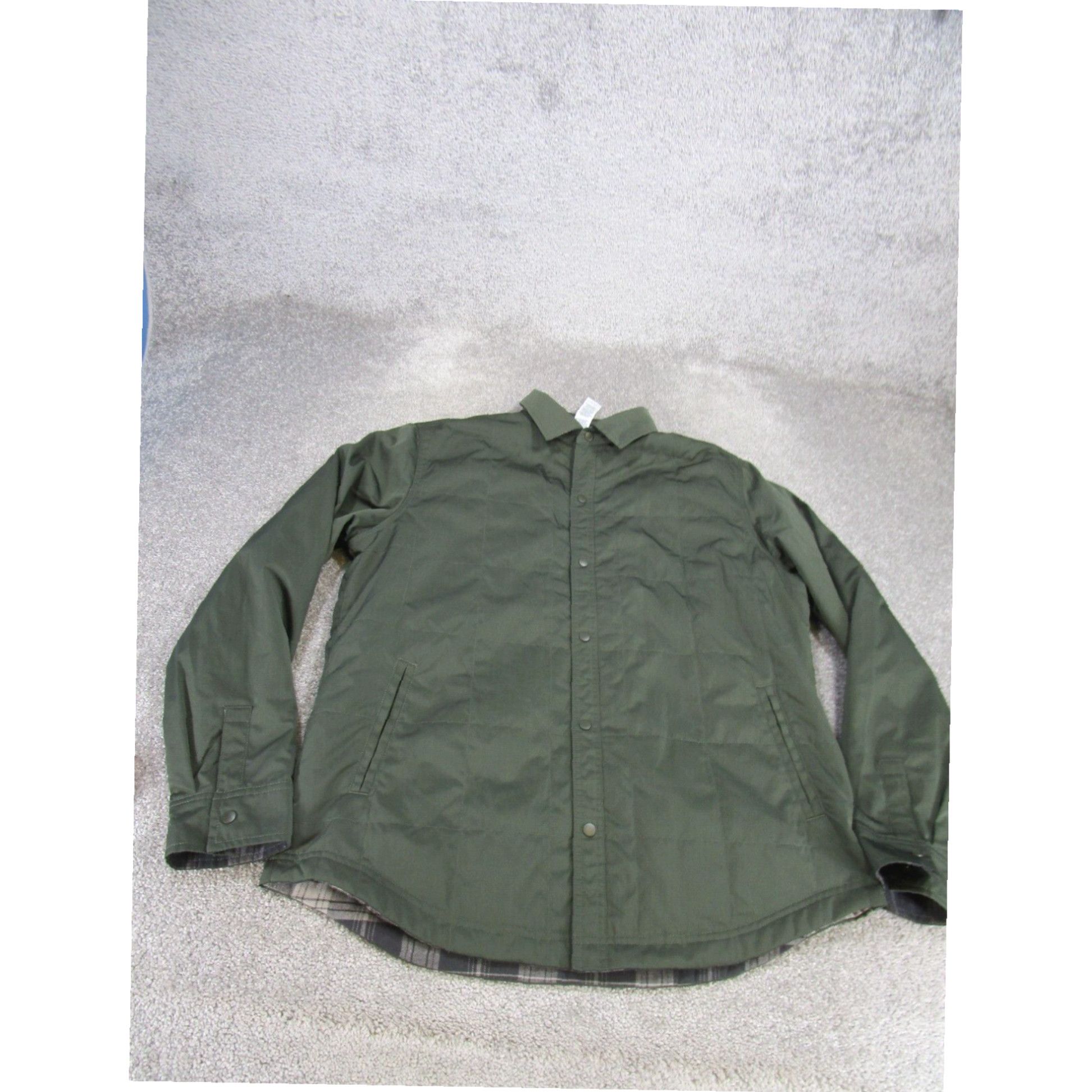Vintage Mens Reversible Softshell Quilted Green Outdoor Large Tech ...