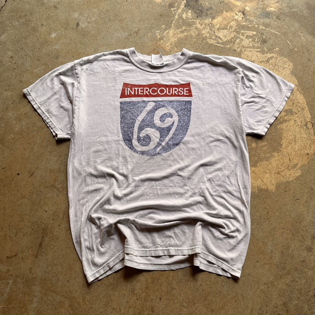 Vintage Casual Vintage Intercourse 69 Route Sign Sex Parody Punk Tee ...