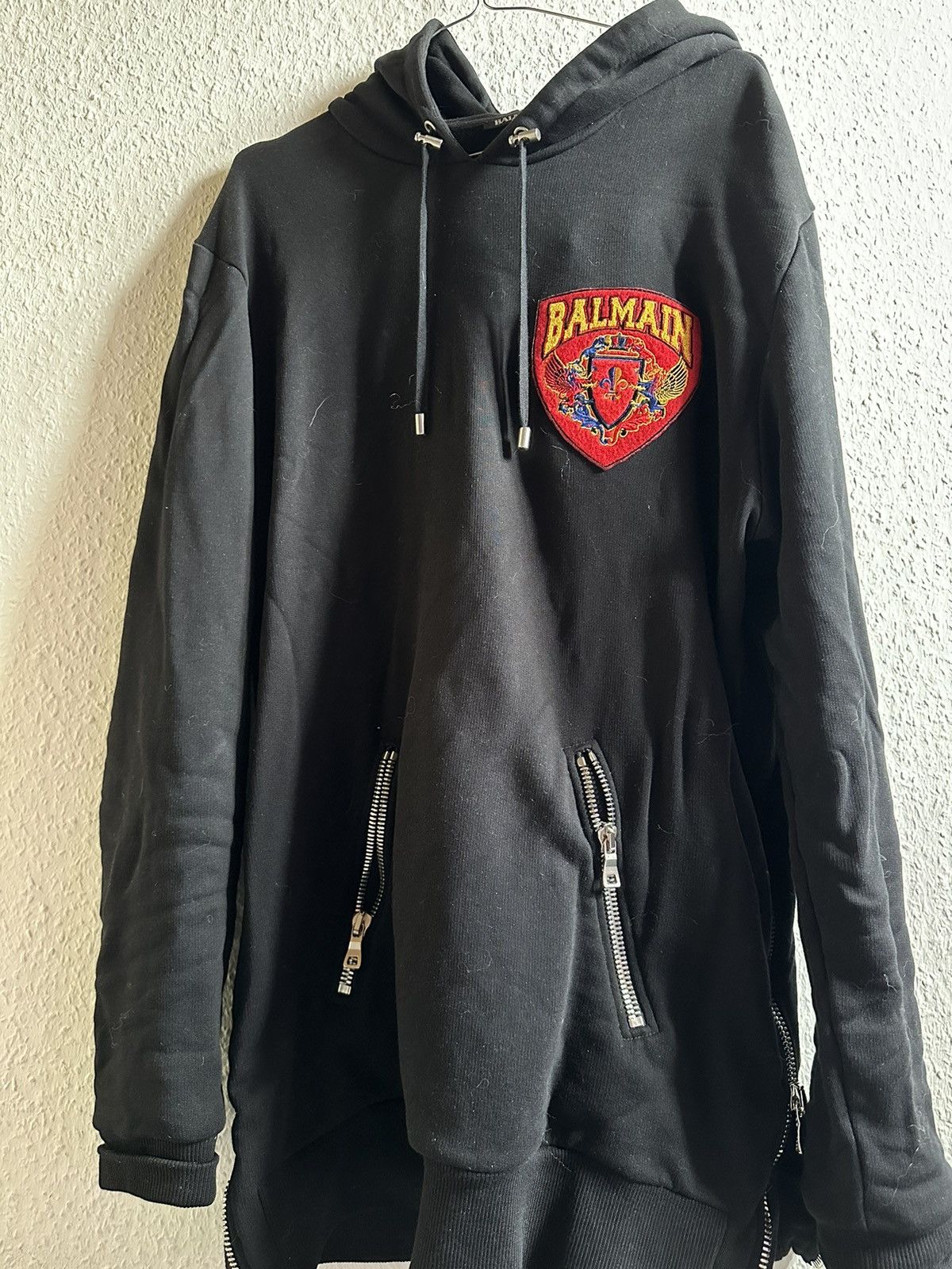 Balmain Balmain Oversized Patch Hoodie | Grailed