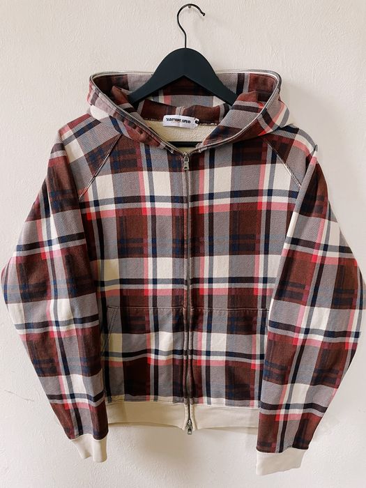 Bape Bape A Bathing Ape Lovegene Check Plaid Fullzip Hoodie | Grailed