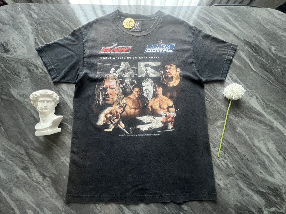 Vintage × WWE × WWF WWE : RAW SMACKDOWN Wrestle Mania 21 2005 Merch ...