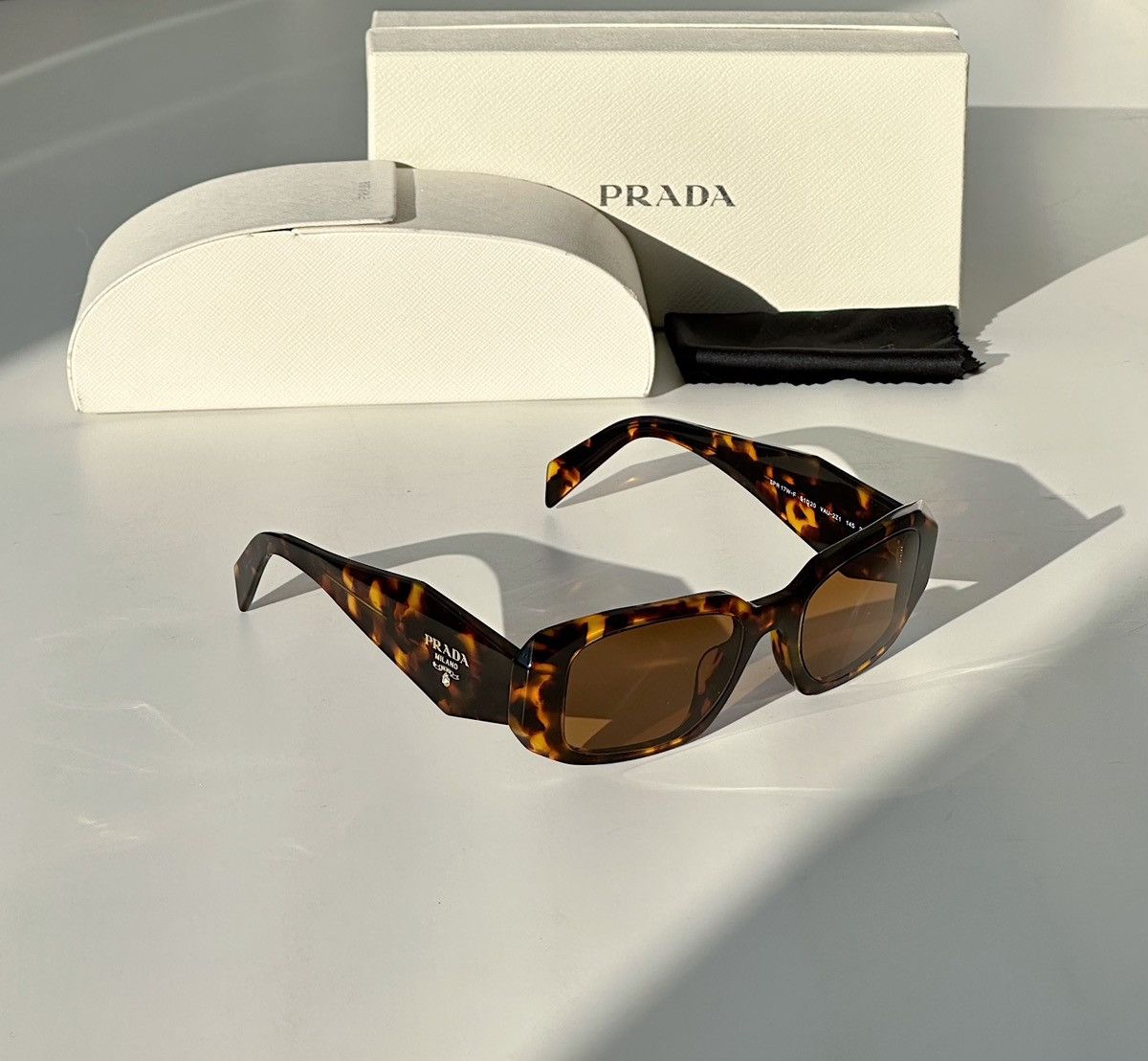 Prada × Raf Simons × Vintage PRADA 2023 Runway Symbole Brown Sunglasses ...