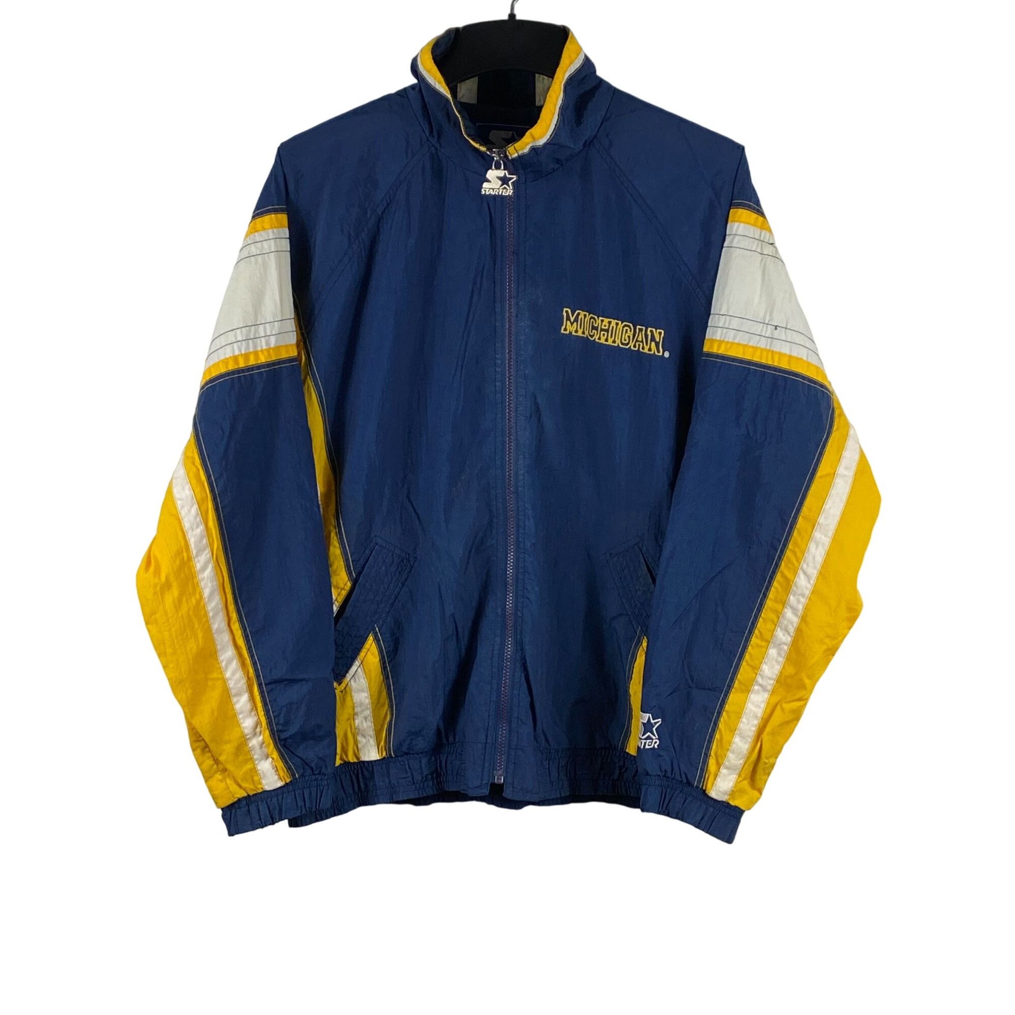Starter Vintage Starter Michigan Wolverines NFL Jacket Blue Medium M ...