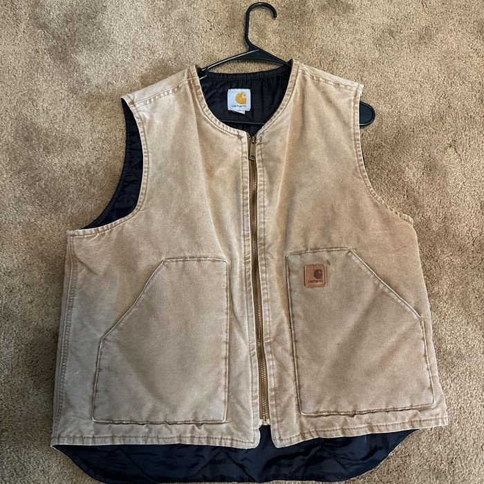 Vintage Vintage Carhartt Tan Vest | Grailed