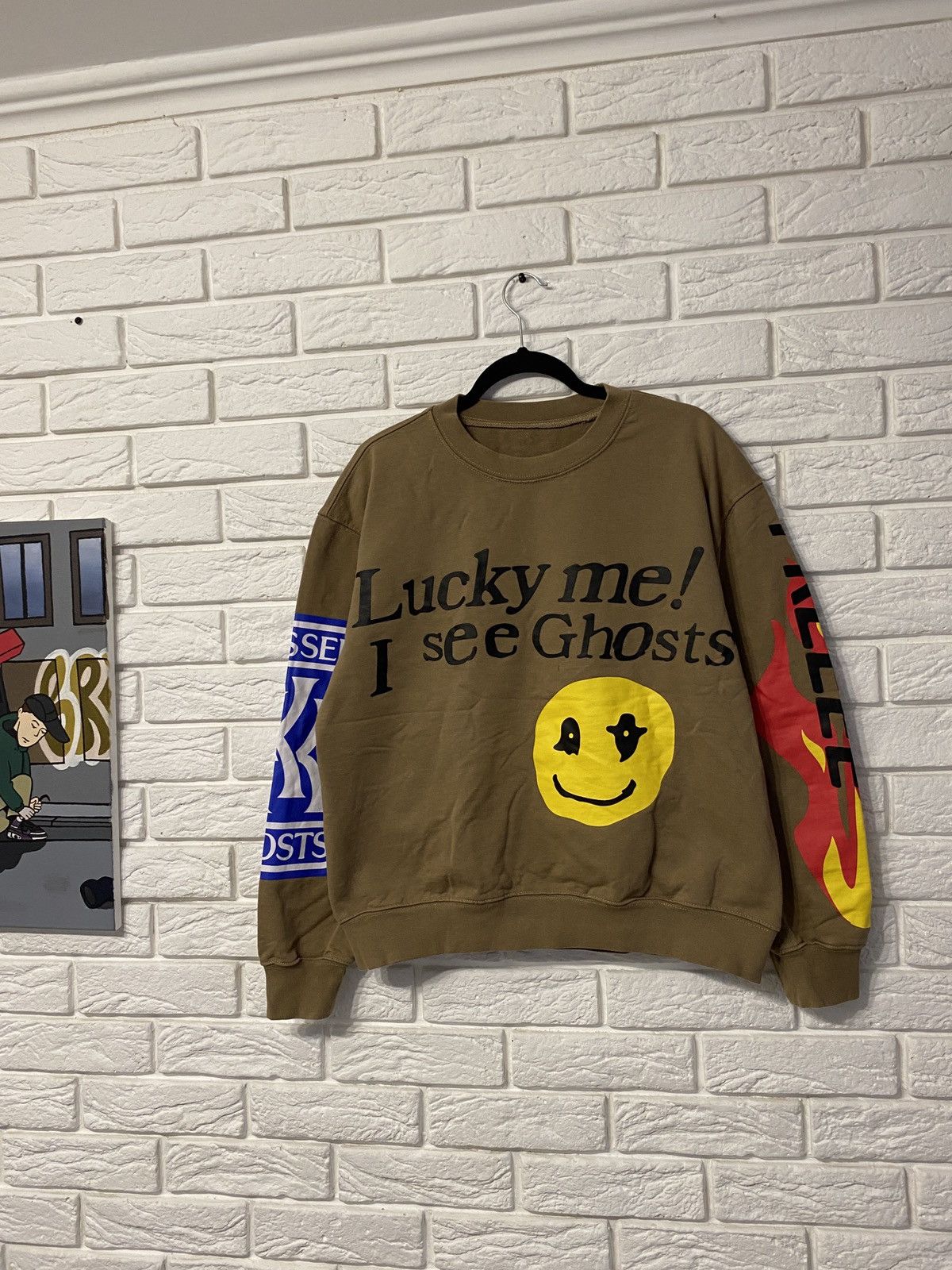 Vintage Lucky Me I See Ghosts Smiley Face Rap Hip Hop Sweatshirt | Grailed Vintage Lucky Me I See Ghosts Smiley Face Rap Hip Hop Sweatshirt | Grailed