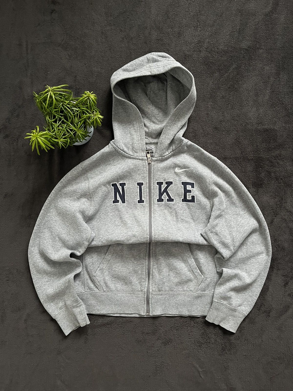 Nike Zip Hoodie Nike Big Central Logo Vintage Drip Streetwear 90s | Grailed
