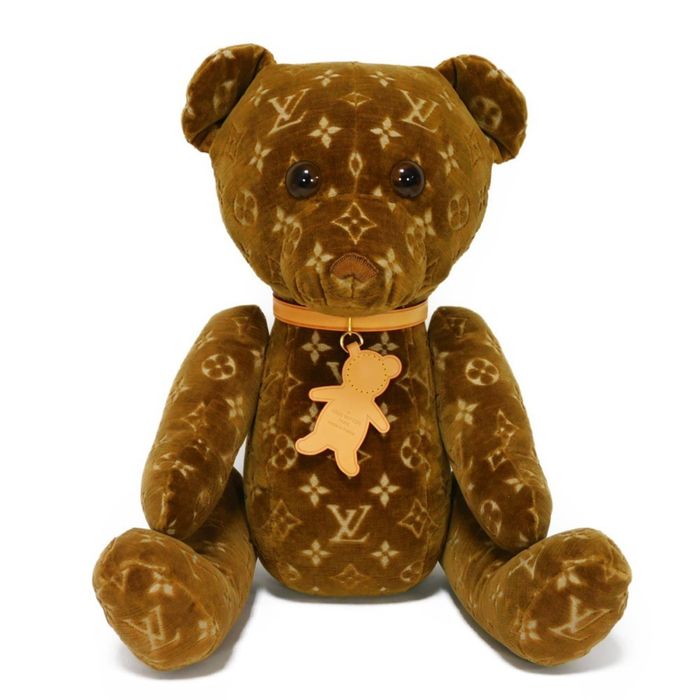 Louis Vuitton LOUIS VUITTON Object Dudu Teddy Bear LV Logo Flower Brown ...