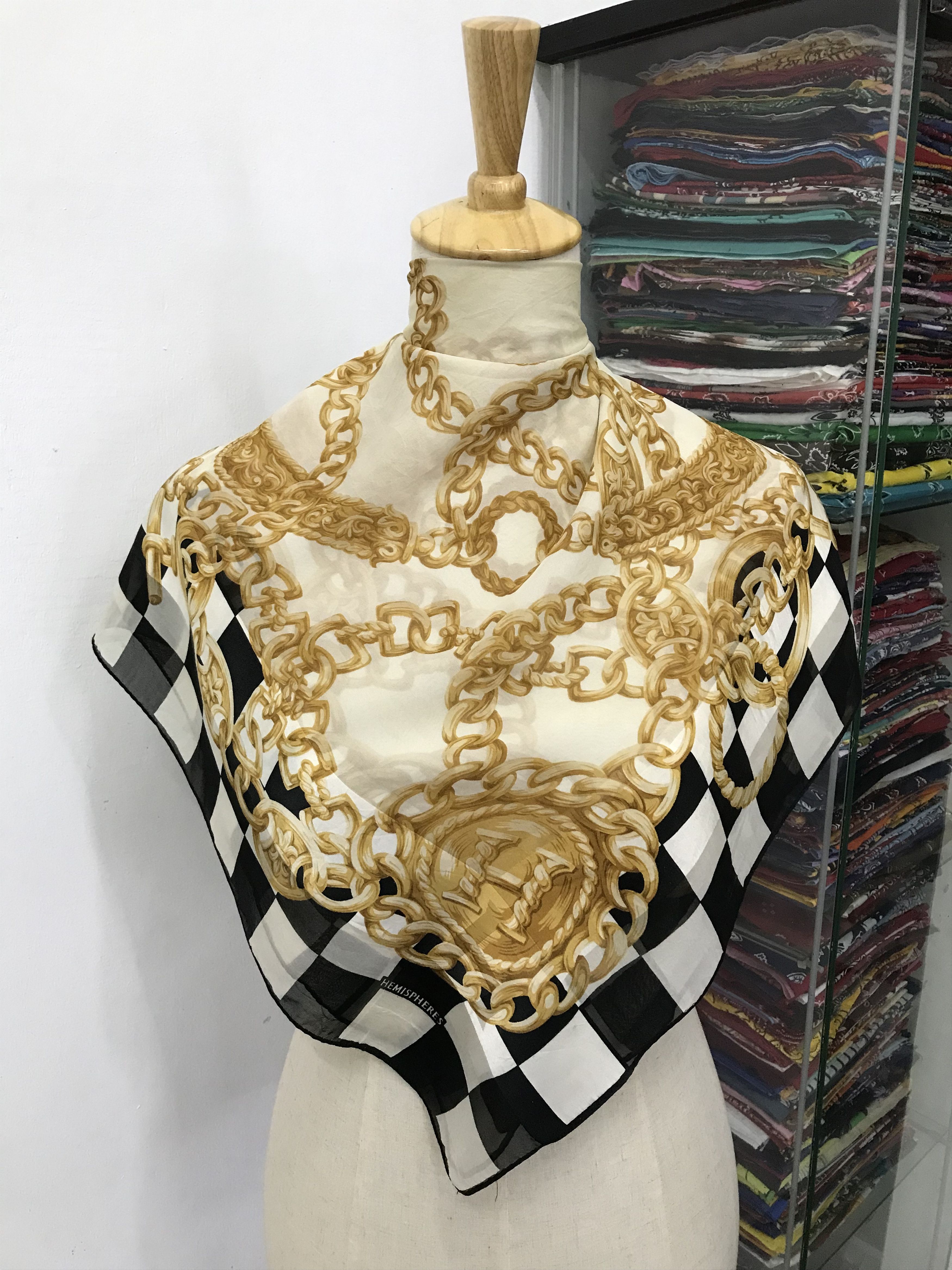 Vintage Vintage Hemispheres Silk Scarf | Grailed