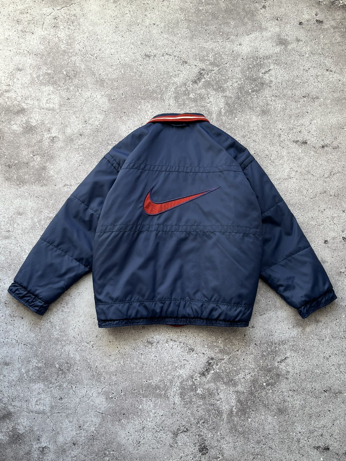 Nike Nike Vintage Light Puffer Bomber Jacket Big Swoosh Bilateral | Grailed