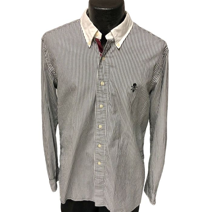 Ralph Lauren Ralph Lauren Black Stripe SKULL CROSS BONES Logo Polo ...