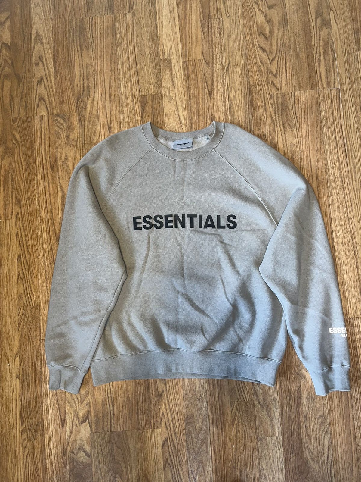 Fear of God Fear of god Essentials crewneck Tan/String | Grailed