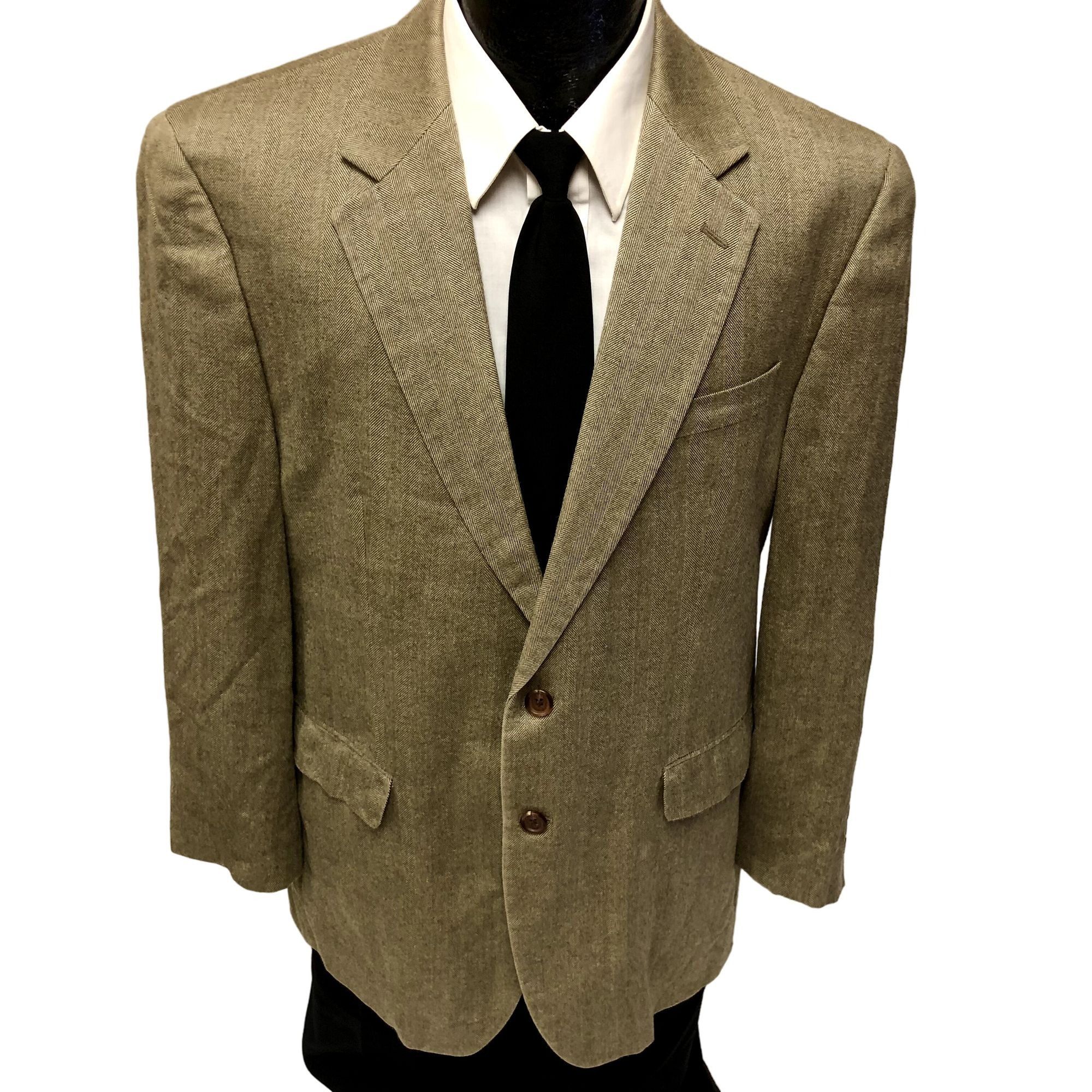 Ralph Lauren Ralph Lauren Beige Sport Coat HERRINGBONE 100% SILK Jacket ...