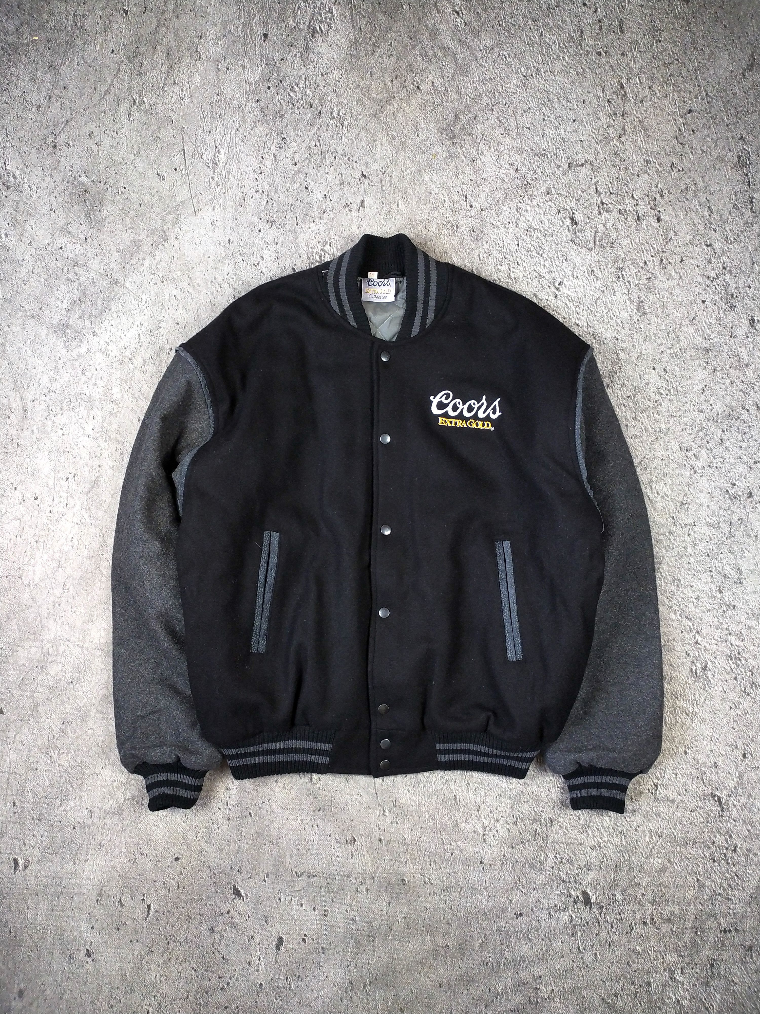 Vintage Coors Extra Gold Beer wool bomber jacket | Grailed
