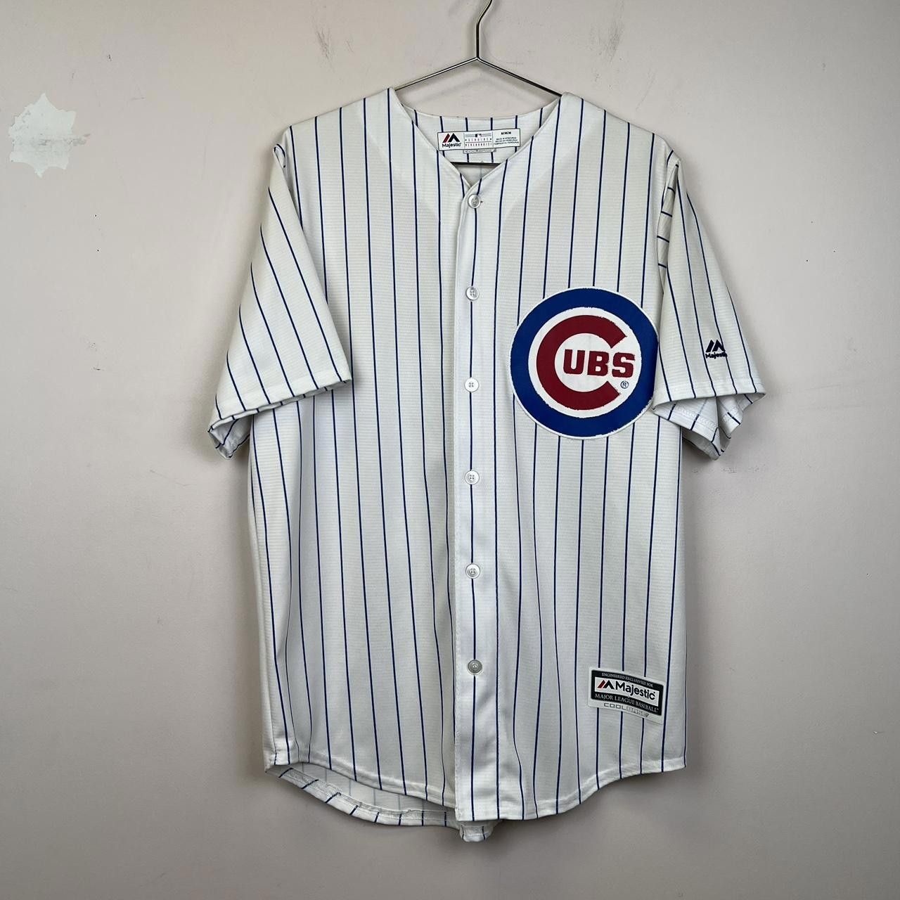 Majestic Chicago Cubs Anthony Rizzo Jersey - Vintage Pinstripe Style ...