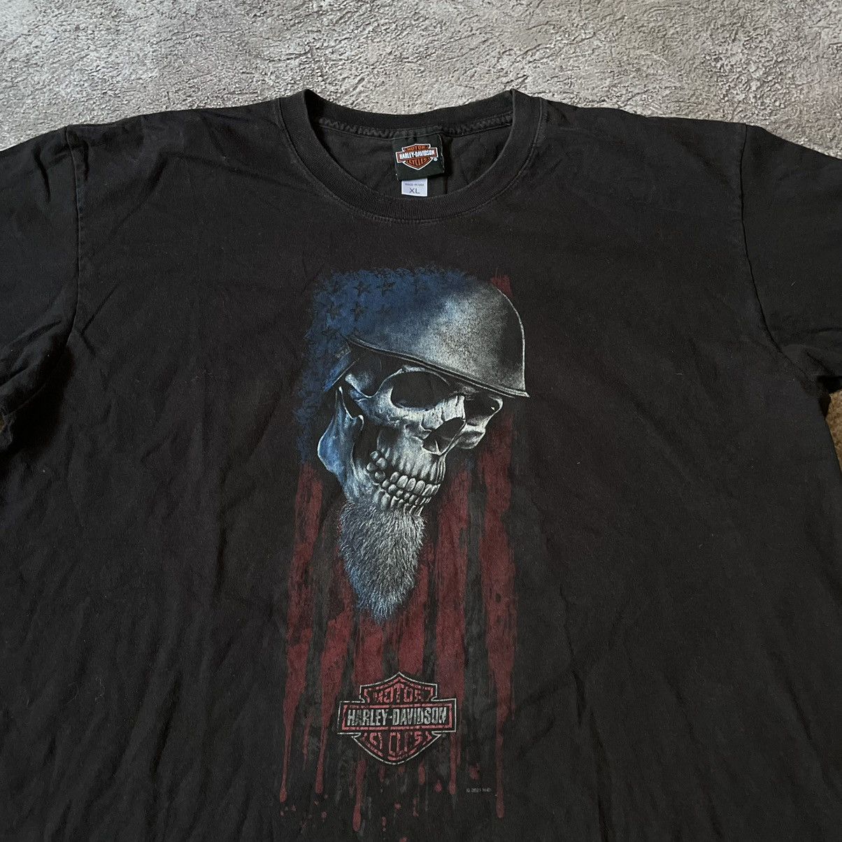Vintage Vintage Y2K HARLEY DAVIDSON FACE Horror Psycho SKELETON 90S ...