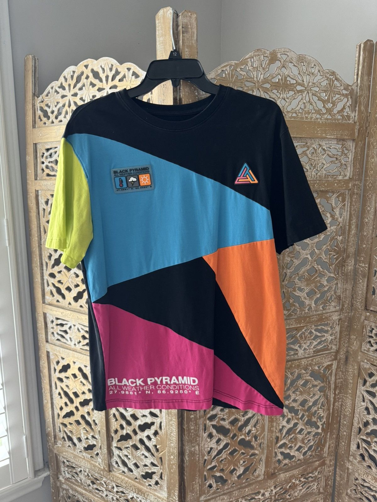 Black Pyramid Black Pyramid ALL WEATHER CONDITIONS crazy graphic tee ...