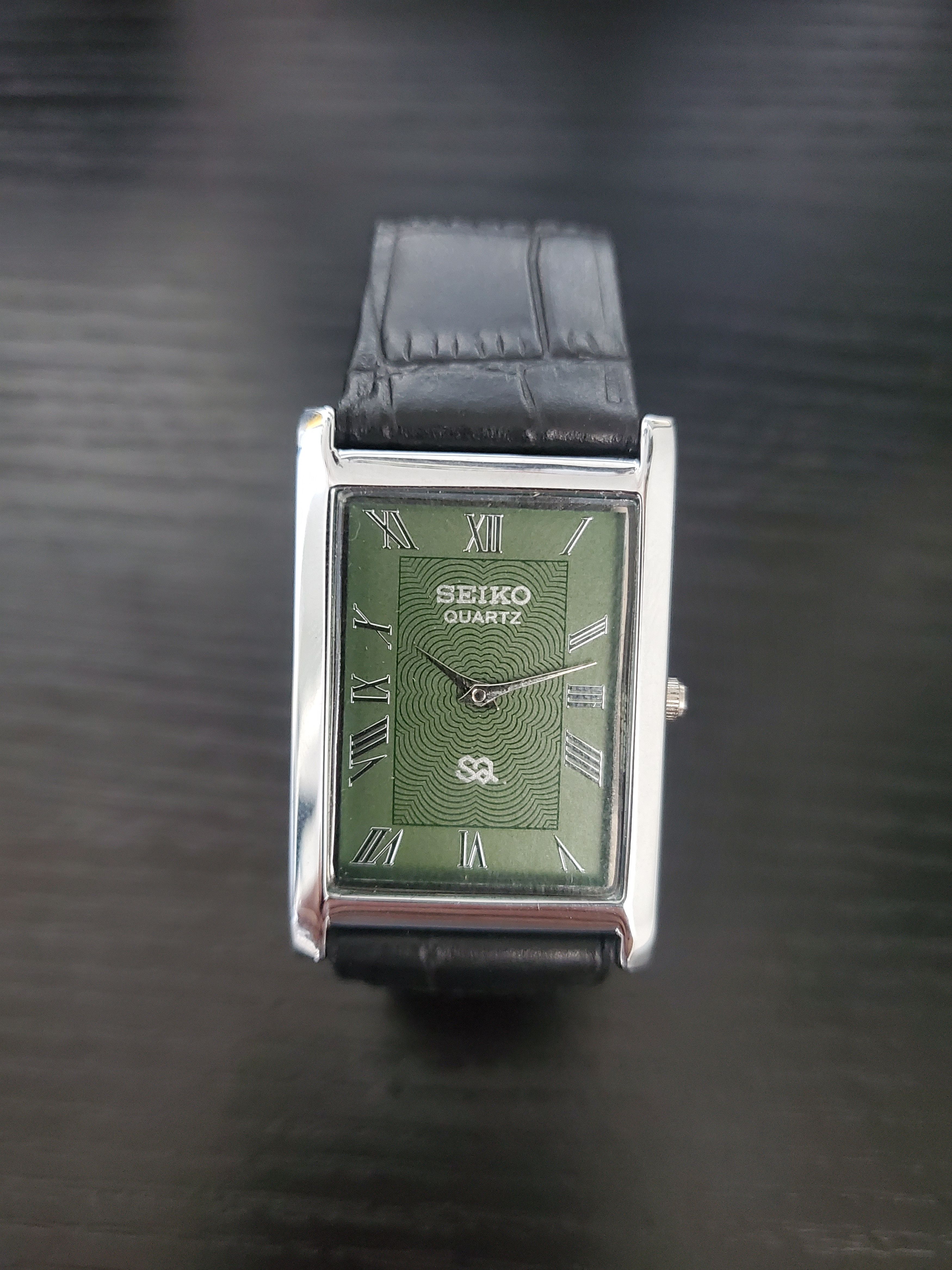 Seiko 🔥Rare - Vintage Seiko Slim Tank Quartz Men's Leather Watch | Grailed