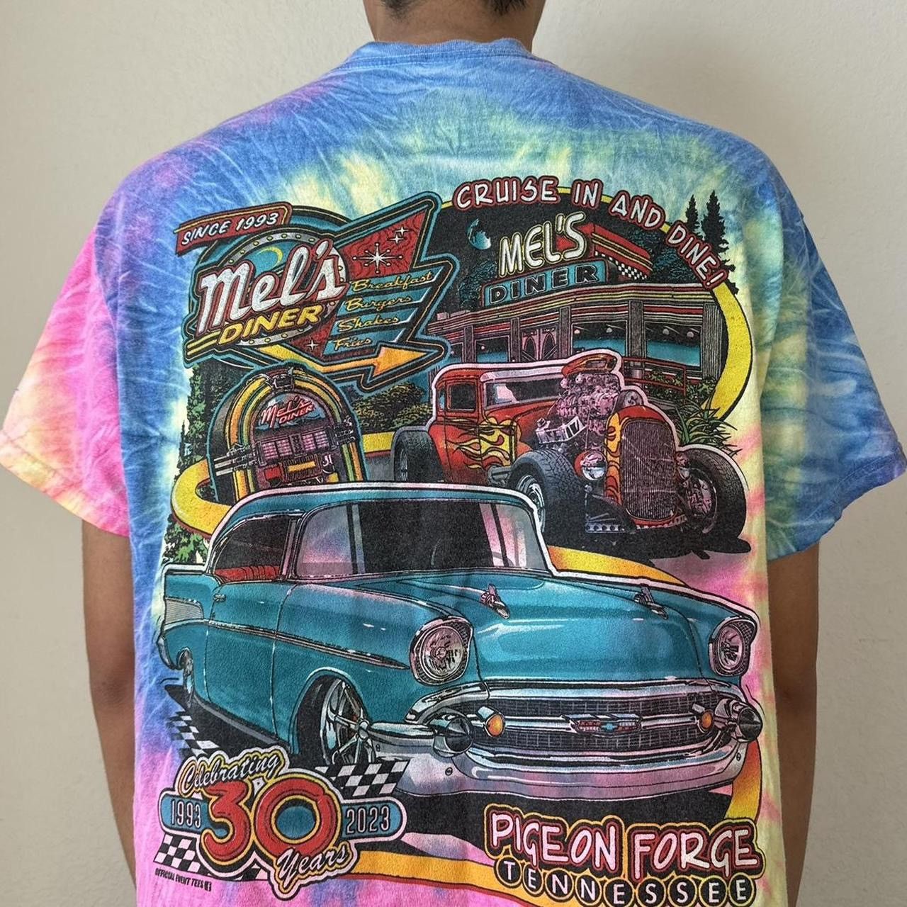 Vintage Vintage Mels Drive-In 2000s Graphics Tie Dyed Tee Shirt | Grailed