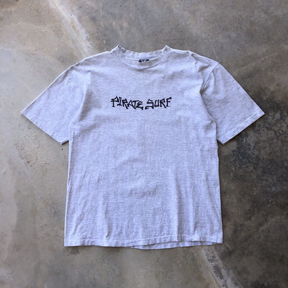 Surf Style × Vintage PIRATE SURF Nice Back Logo Design T-Shirt | Grailed