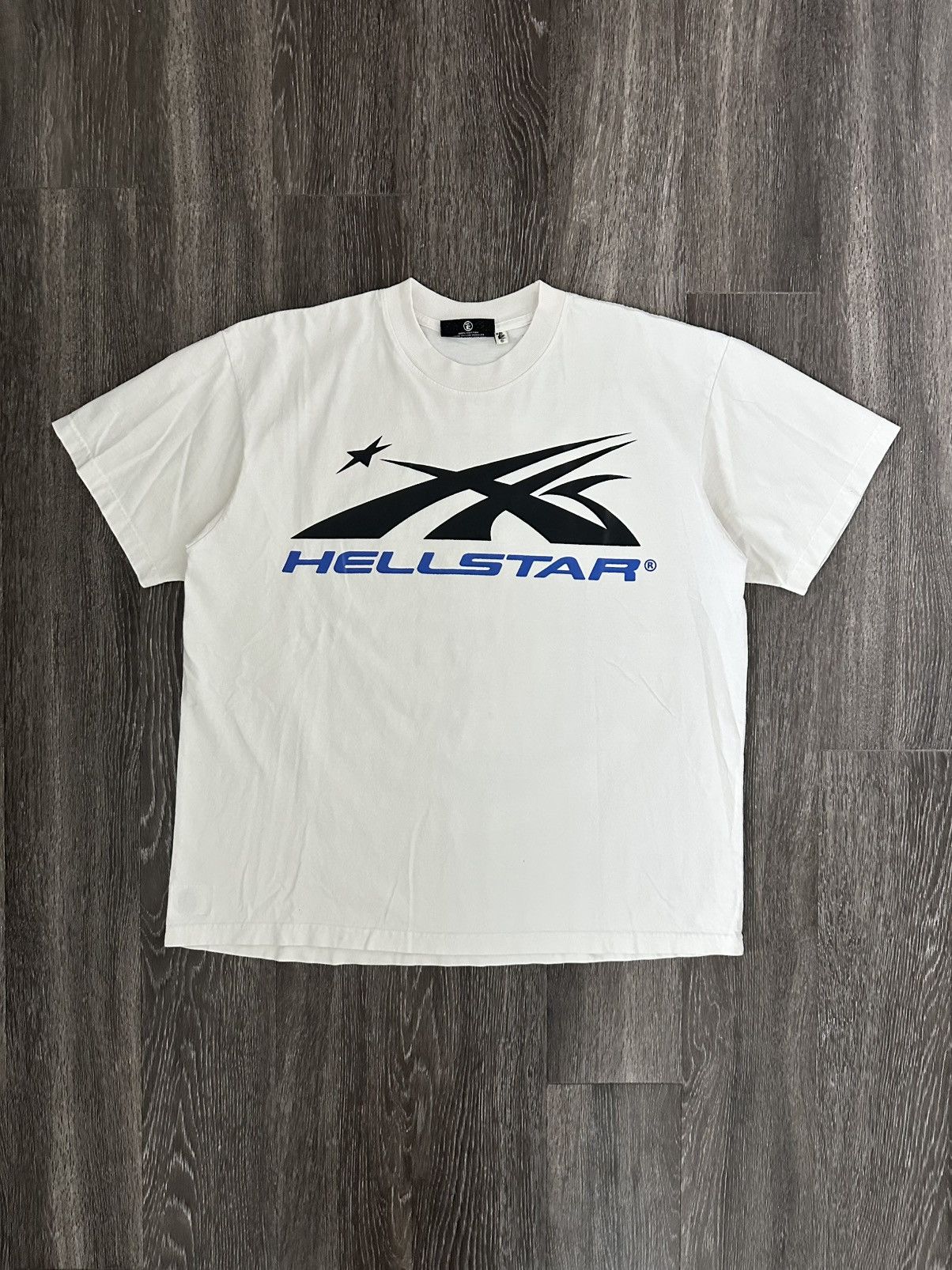 HELLSTAR Hellstar Capsule 10 Gel Sport Logo Tee Black/Blue | Grailed