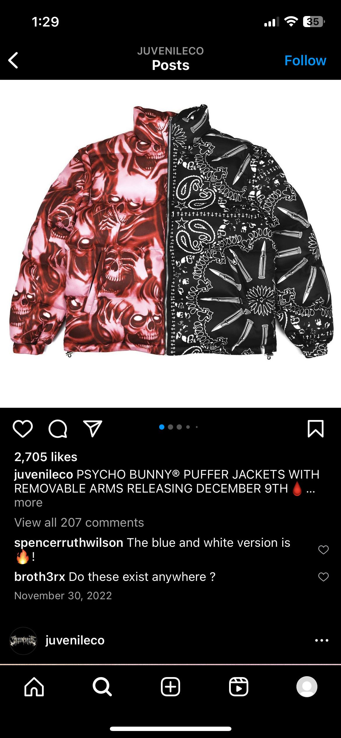 Streetwear juvenileco PSYCHO BUNNY® PUFFER JACKETS WITH REMOVABLE ARMS ...