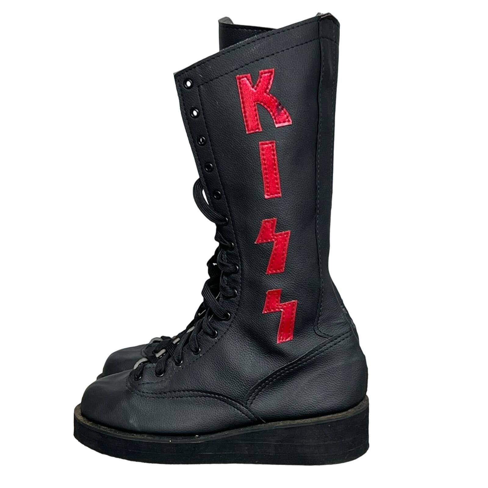 Band Tees KISS Rock Band Platform Costume Boots M7 W8 ONE OF A KIND ...