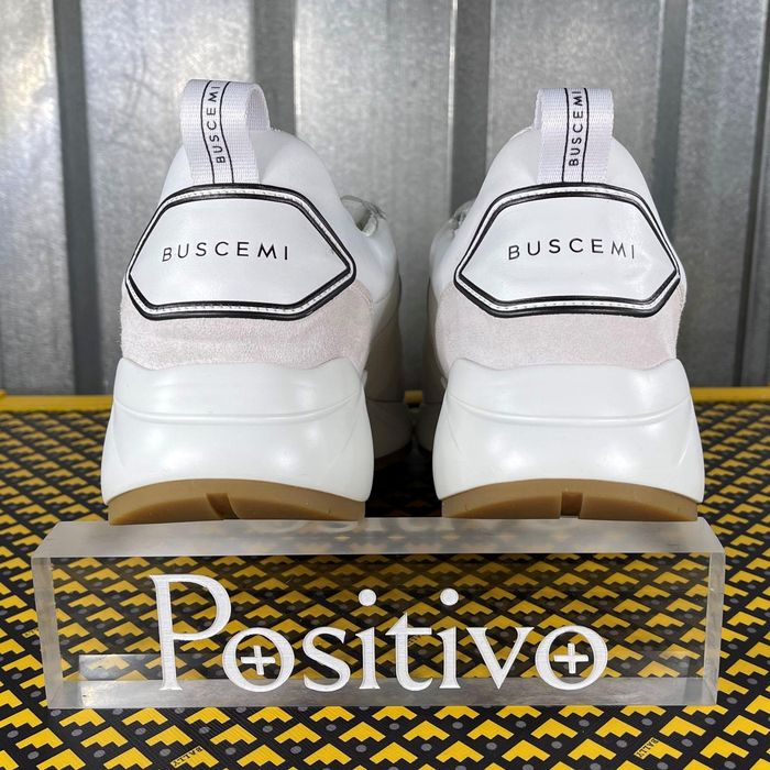 Buscemi Buscemi Mens Ventura White Leather Sneakers US 13 EU 46 | Grailed