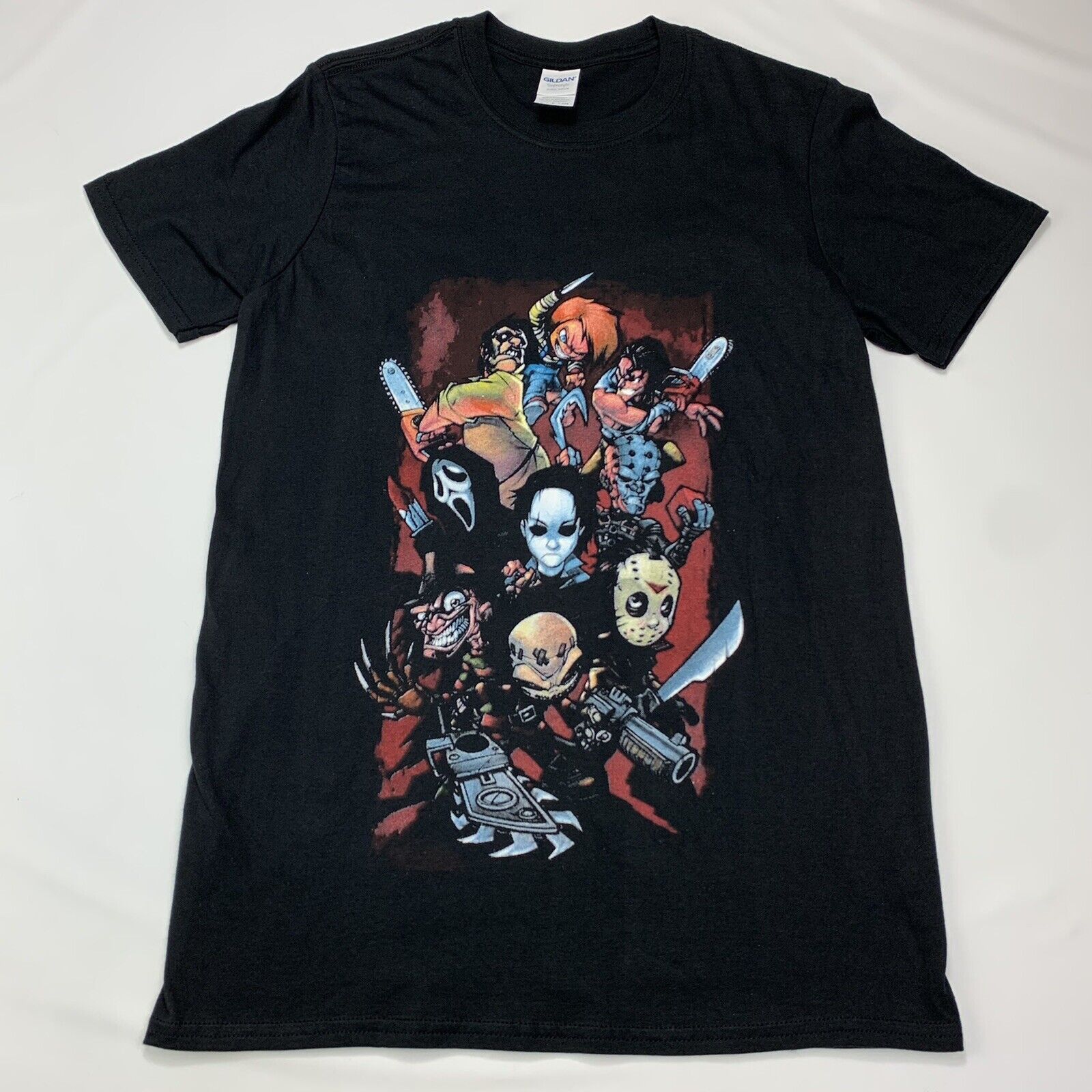 Fruit Of The Loom Horror Movie Anime T Shirt Freddy Jason Chucky ...