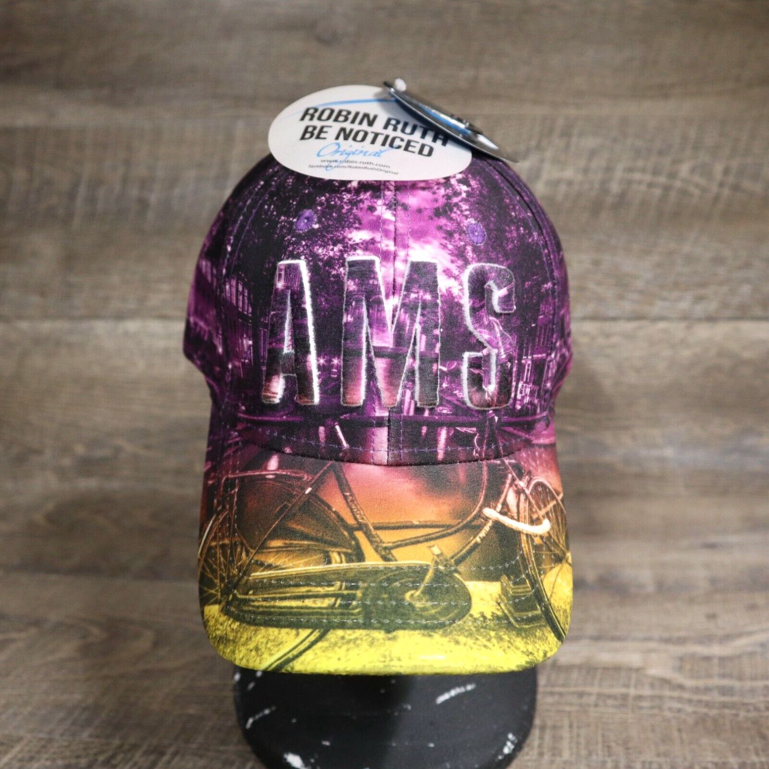 Vintage Authentic Amsterdam Bike Cycle Strapback Hat from Robin Ruth ...