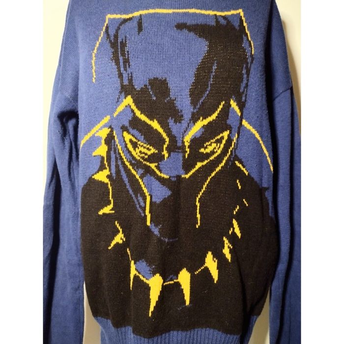 Marvel Comics Marvel Black Panther Unisex Size L Sweater Blue Black ...