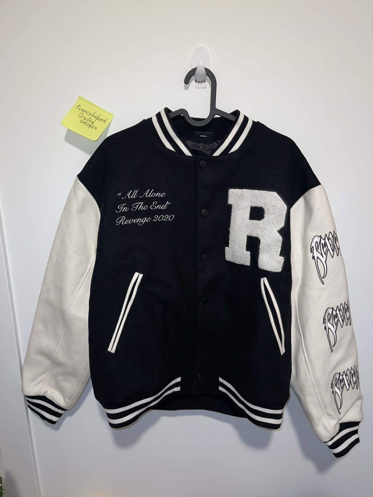 Revenge Revenge Black Varsity Embroidered Jacket Wool 2021 | Grailed