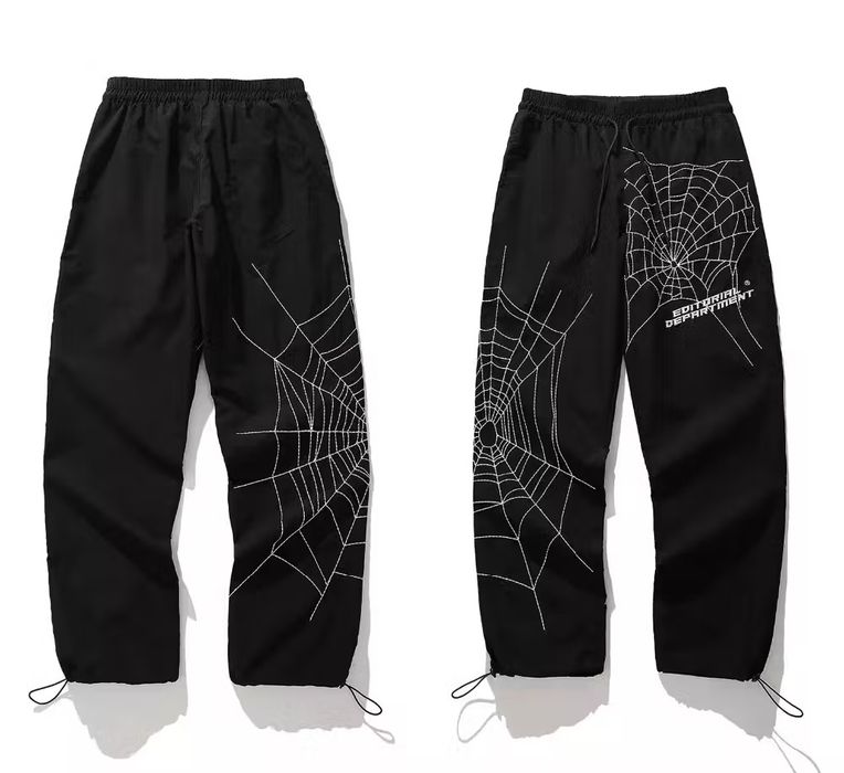 Streetwear Spider Web Track Pants | Grailed